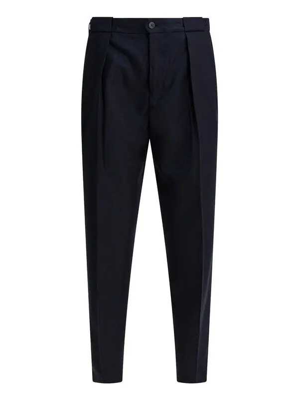 BRIGLIA 1949 Pinstriped Wool-cashmere Trousers - Blue