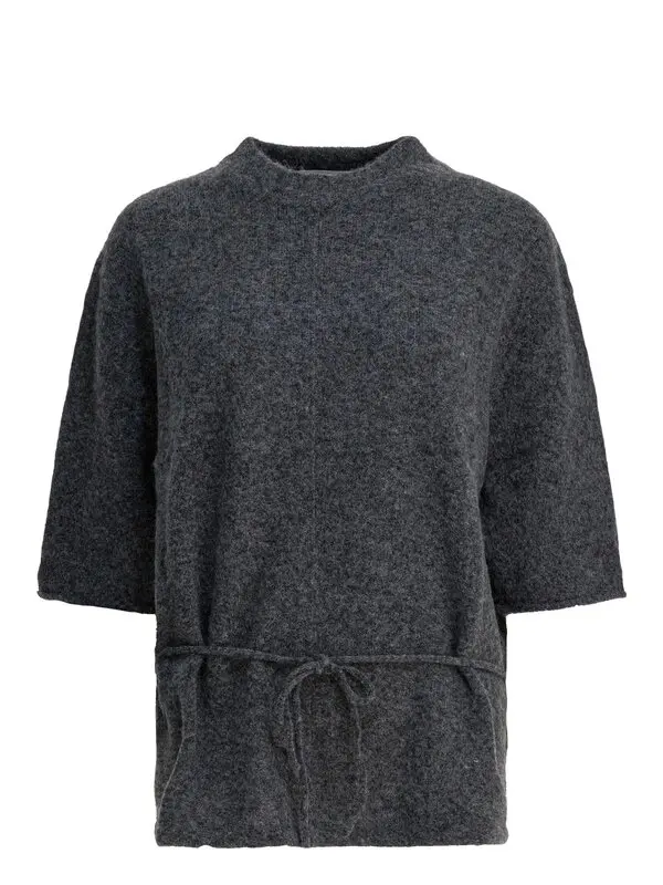 UMARMUNG Wool-blend Crew Neck Sweater - Grey