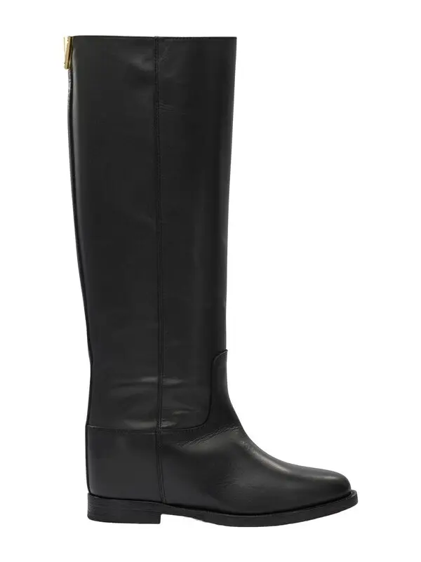 VIA ROMA 15 Leather Boots - Black