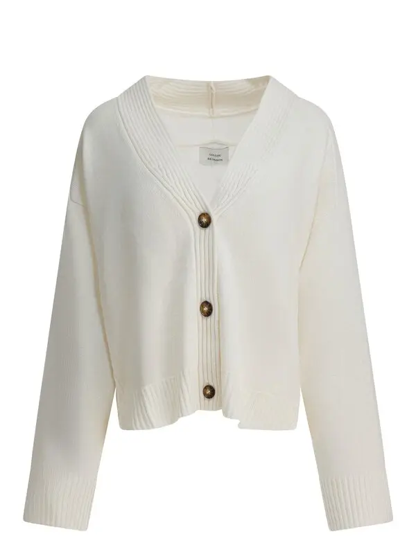 Loulou De Saison Kaia Lds Cashmere Cardigan - White