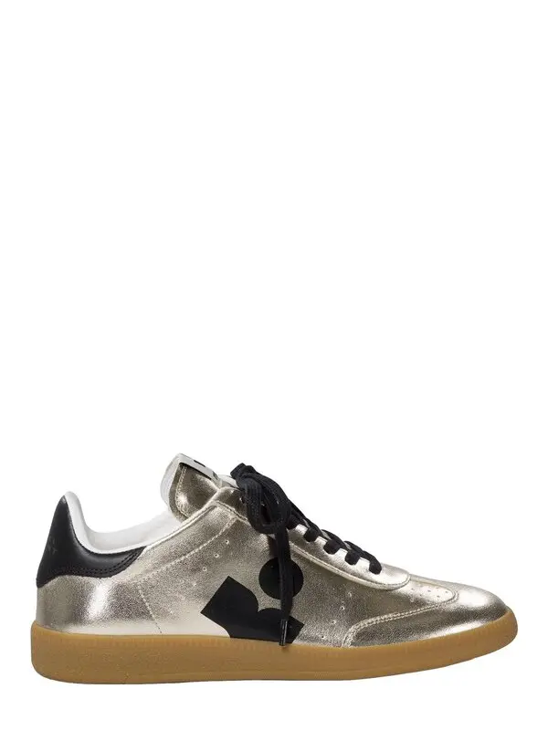 Isabel Marant Kaycee Metallic Leather Sneakers - Gold