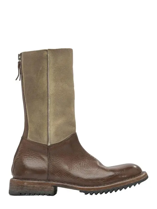 Moma Rick Zippered Ankle Boots - Brown