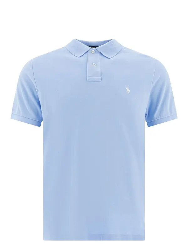 Polo Ralph Lauren Pique Polo Shirt - Light Blue