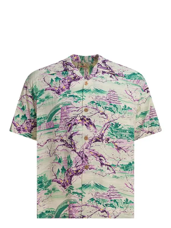 SUN SURF Scenery Of Japan' Shirt - Green