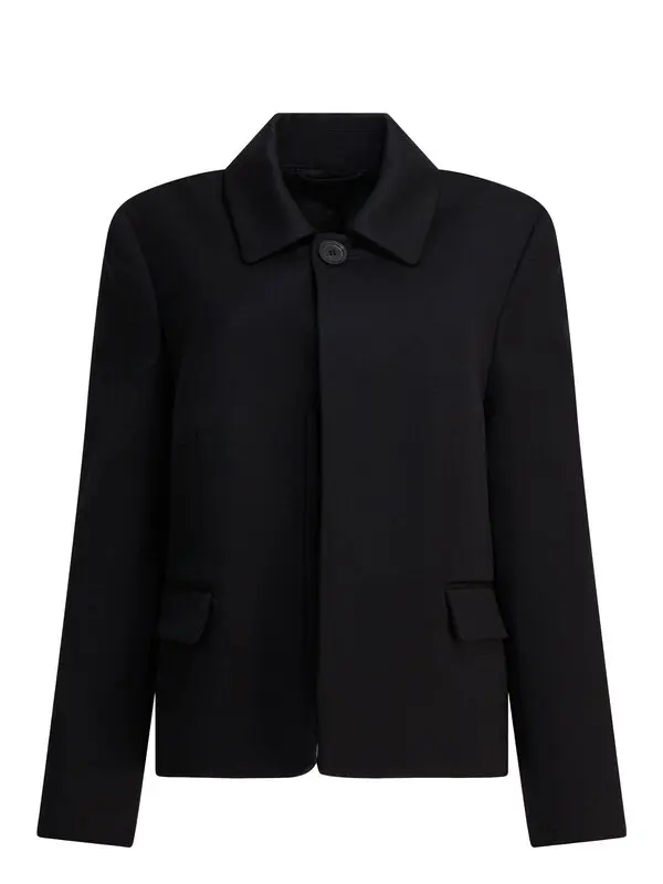 Balenciaga Wool Trapeze Jacket - Black