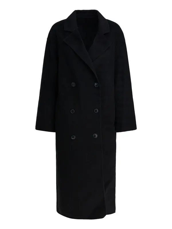 Loulou De Saison Borneo Lds Long Coat - Black