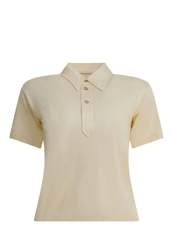 MAISON MARGIELA Viscose Polo Shirt - Beige