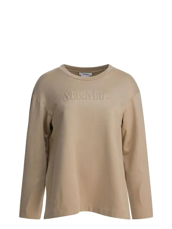 Max Mara Pure Silk And Cotton Sweatshirt - Brown