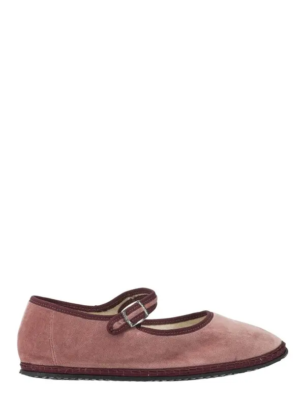 VIBI VENEZIA Velvet Ballerinas - Pink