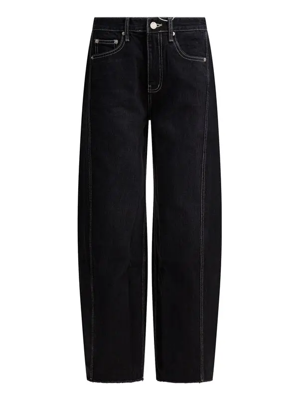 R2W Wide Fit High Waisted Trousers - Black