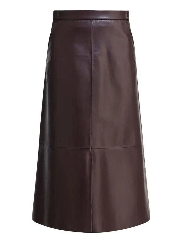 FURLING BY GIANI Leather Skirt - Bordeaux