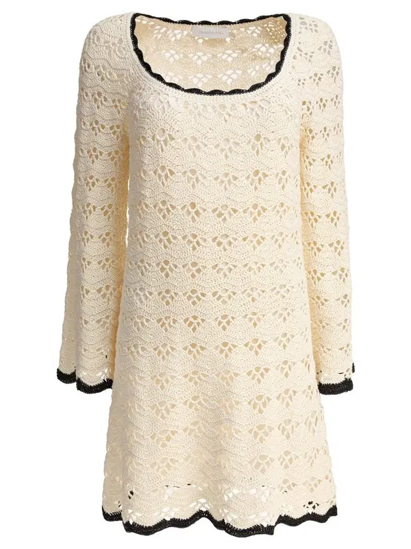 Zimmermann Rhiannon Crocheted Cotton Dress - Beige