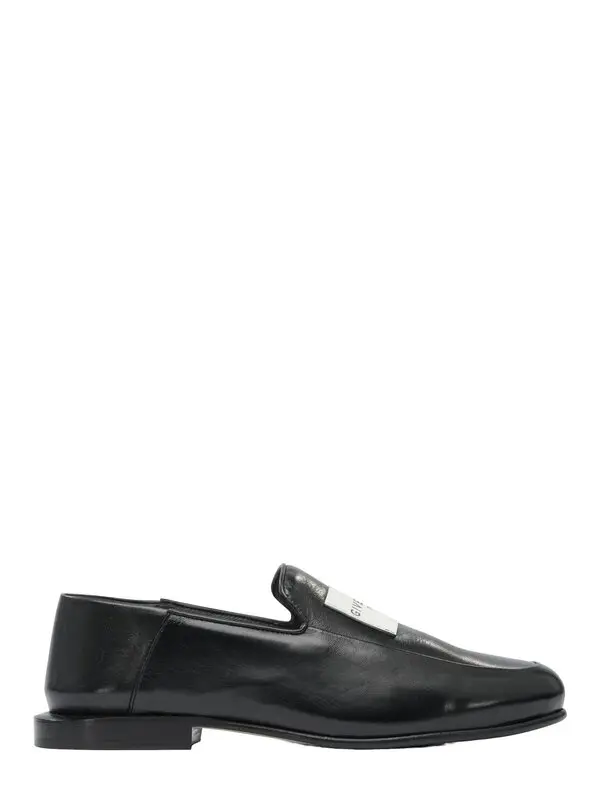 Givenchy Label Loafers - Black