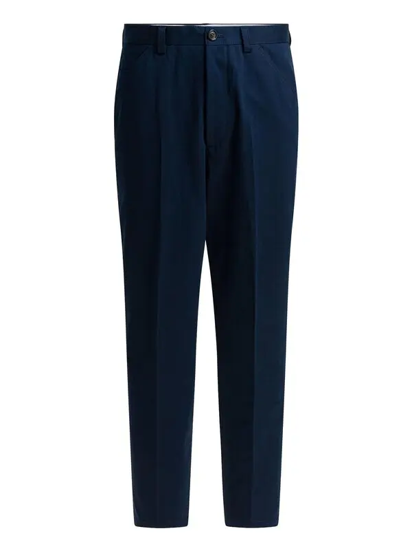 Brunello Cucinelli Tapered Cotton Pants - Blue