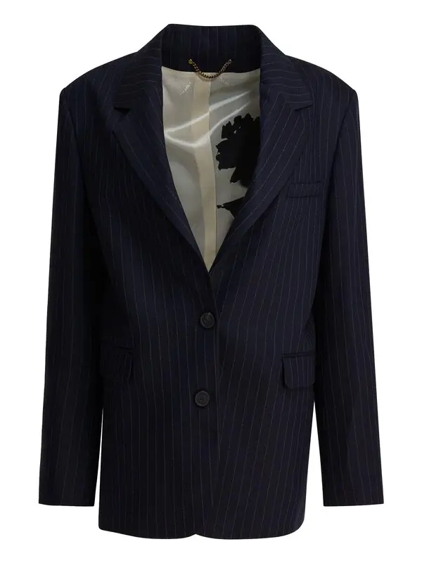 Golden Goose Pinstripe Blazer - Blue