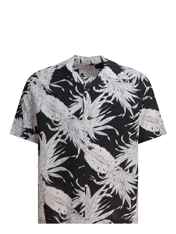 SUN SURF Island Pineapple' Shirt - Black