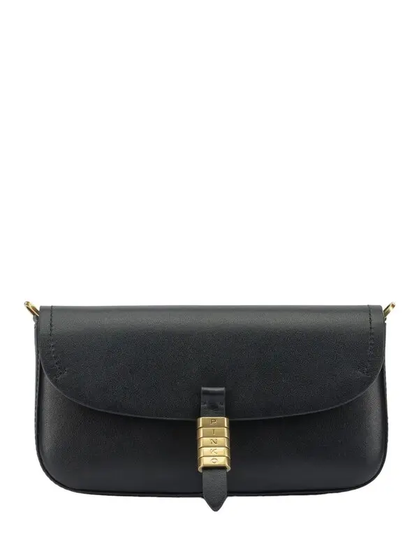 Pinko Leather Crossbody Bag - Black