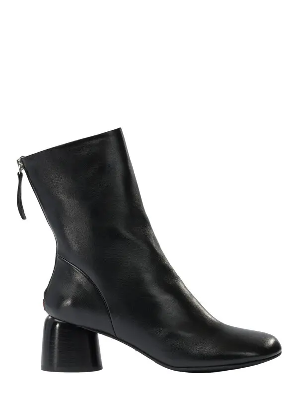 HALMANERA Leather Ankle Boots - Black