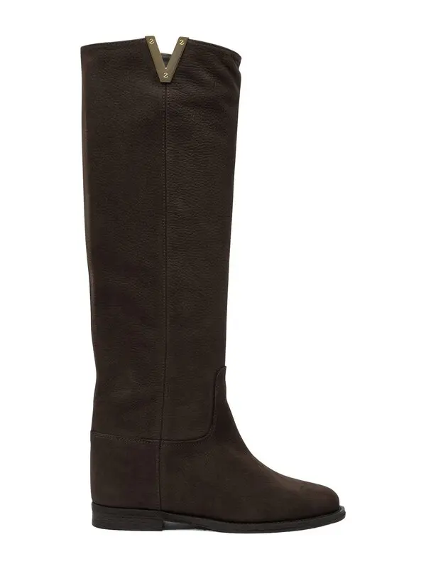 VIA ROMA 15 Leather Boots - Brown