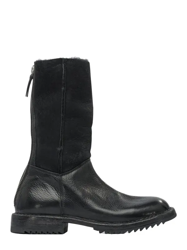 Moma Rick Zippered Ankle Boots - Black