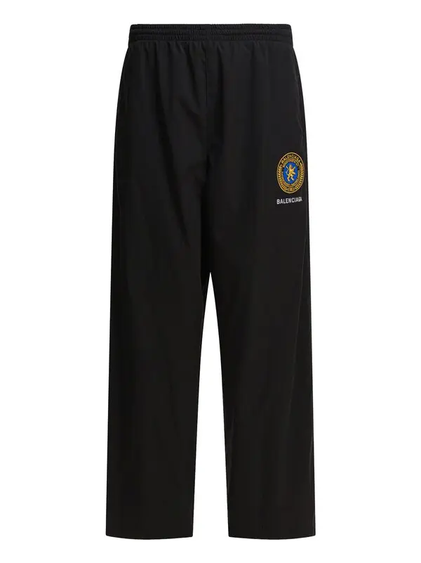 Balenciaga Sports Pants With Logo - Black