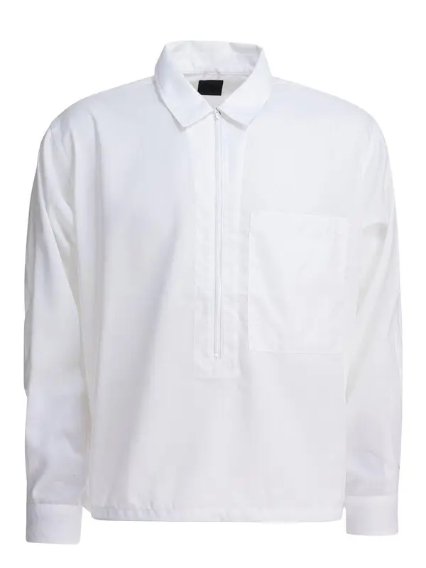 DAIWA PIER39 Half Zipper Shirt - White