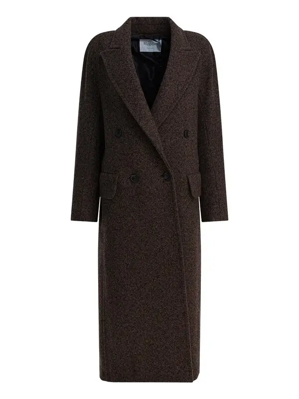 Max Mara Long Wool And Cashmere Coat - Black