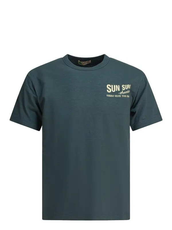 SUN SURF T Shirt With Logo - Green