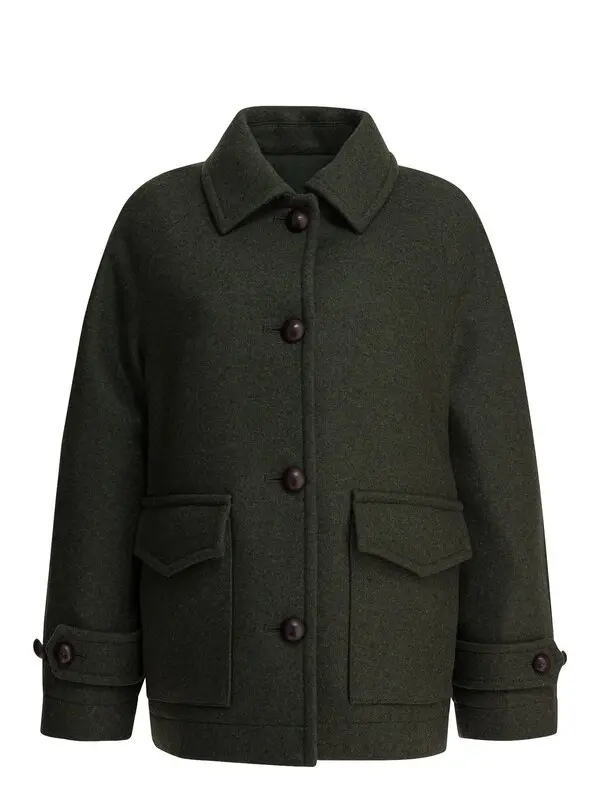 CIRCOLO 1901 Pocketed Jacket W.b - Green