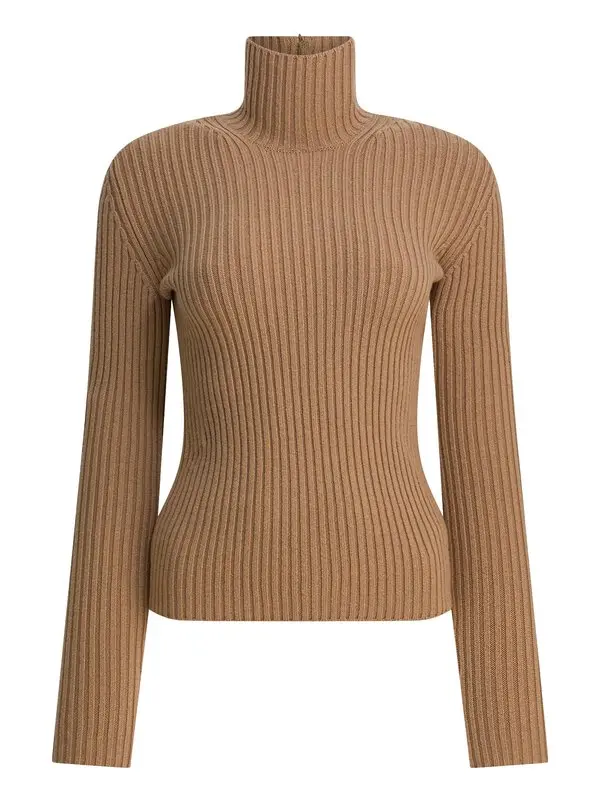 Max Mara Wool And Cashmere Turtleneck Sweater - Beige