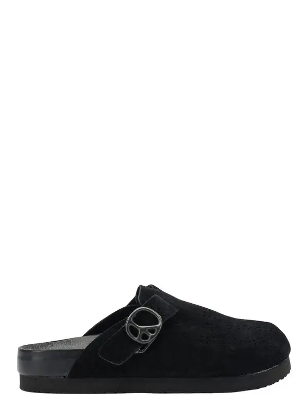 Needles Leather Clog Sabot - Black