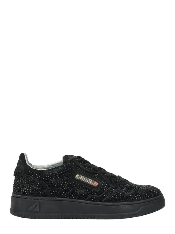 AUTRY Medalist Low Crystal Sneakers - Black