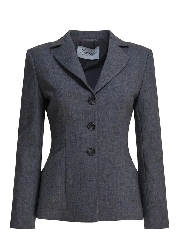 SEMPER Single-breasted Blazer - Grey