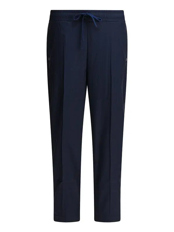 ALTUM Elastic Waist Straight Trousers - Blue