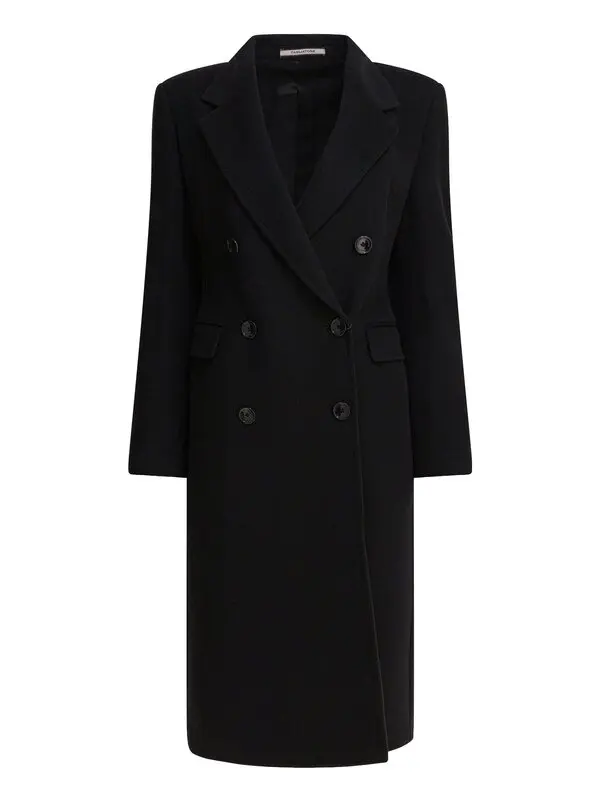 Tagliatore Cashmere Double-breasted Coat - Black