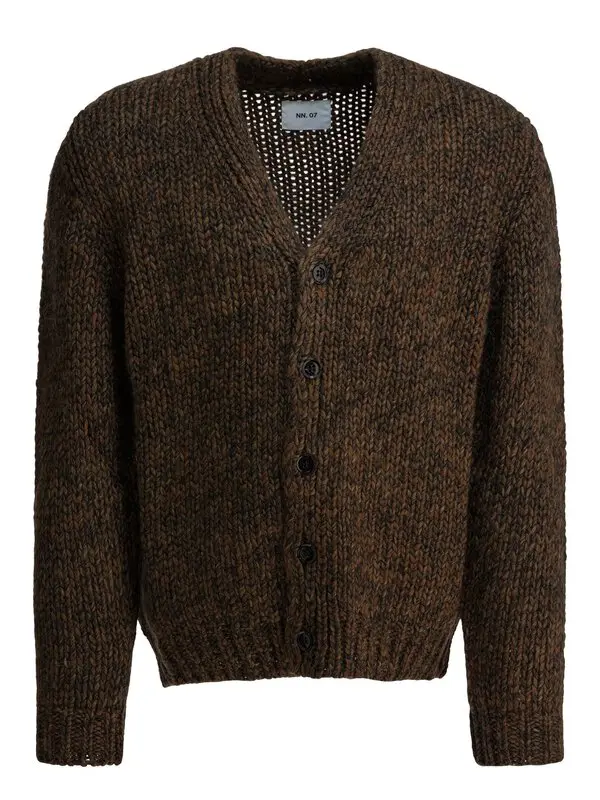NN.07 Osky' Wool Blend Cardigan - Brown