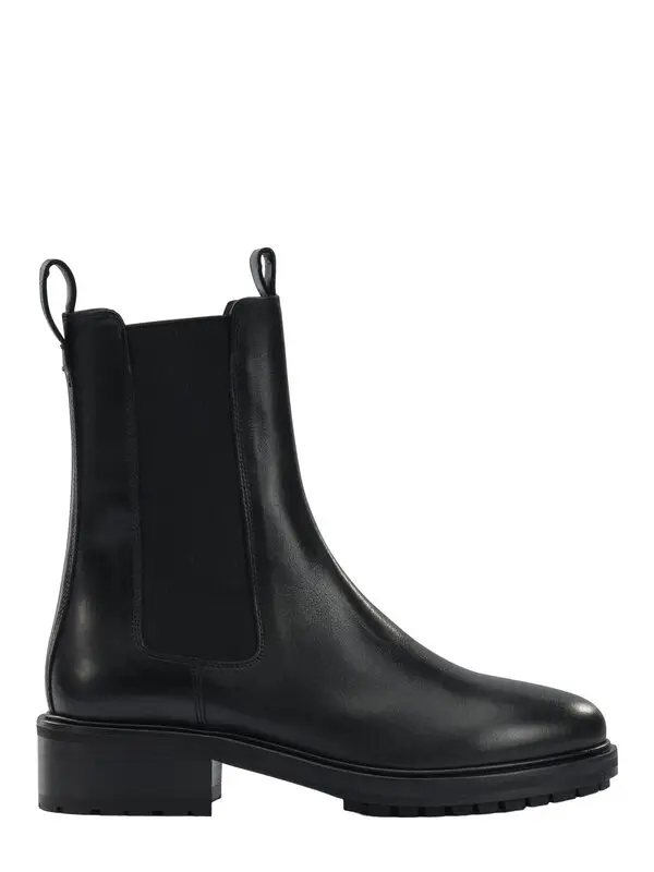 AeydĒ Calfskin Leather Chelsea Boots - Black