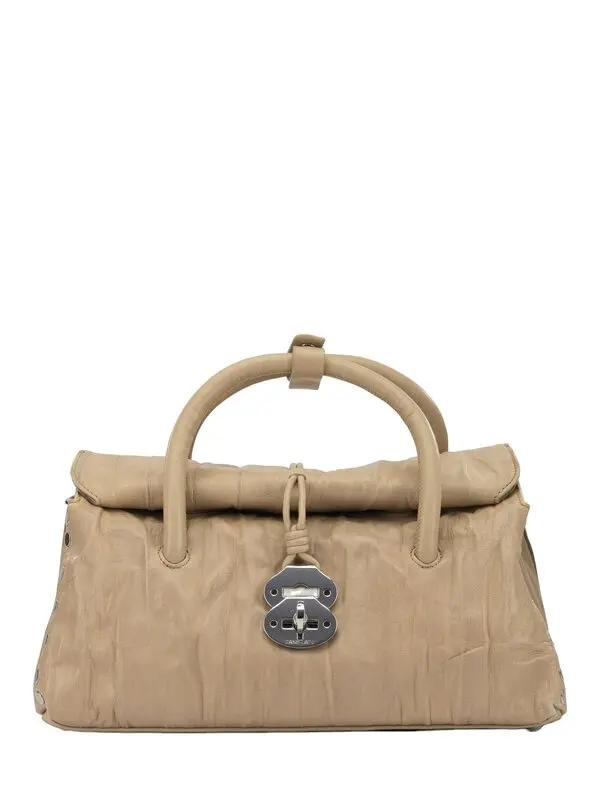 ZANELLATO Dotta Pleated Hand Bag - Beige