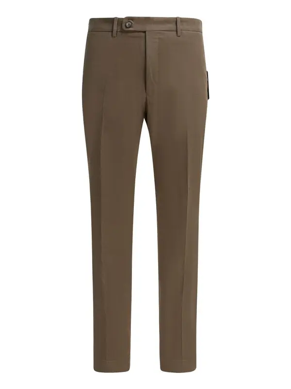 Incotex Cotton Stretch Pants - Brown