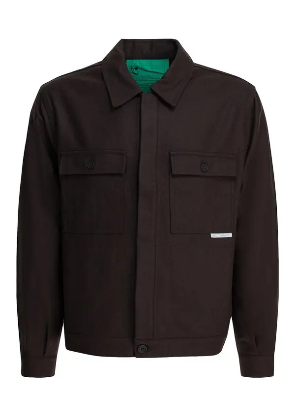 GR10K Wool-blend Overshirt Jacket - Brown