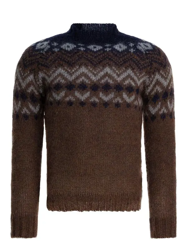 RAKKI Robert Crater Crewneck Sweater - Brown
