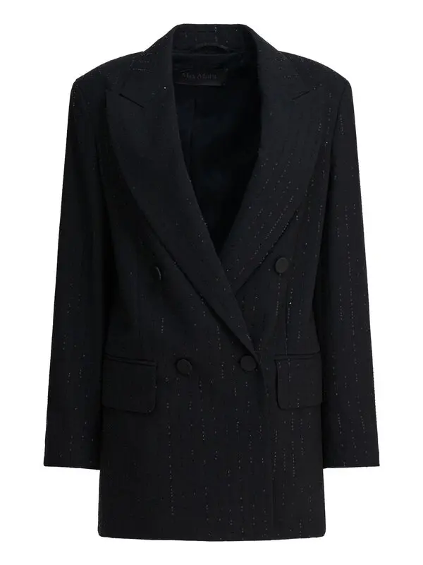 Max Mara Wool Blend Blazer - Black