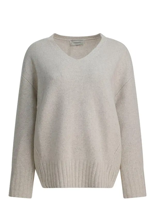 UMARMUNG Wool And Cashmere V-neck Sweater - White