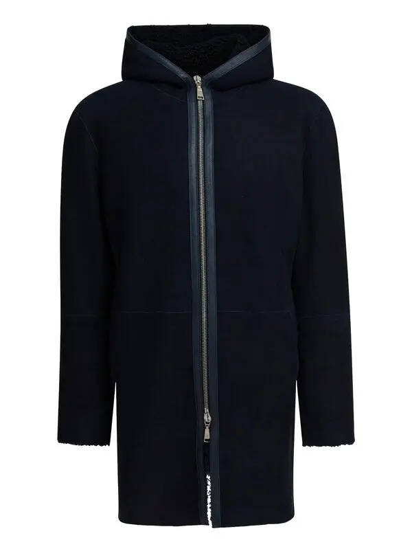 Tagliatore Shearling Jacket - Blue