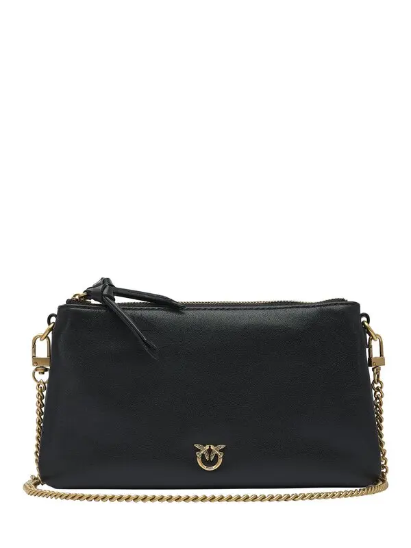 Pinko Leather Crossbody Bag - Black