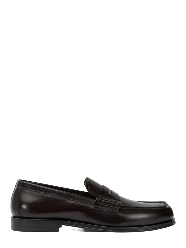 HENDERSON BARACCO Glossy Leather Loafers - Brown