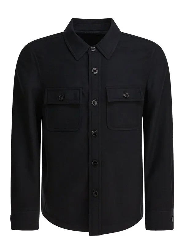 TOM FORD Wool And Silk Overshirt Jacket - Black