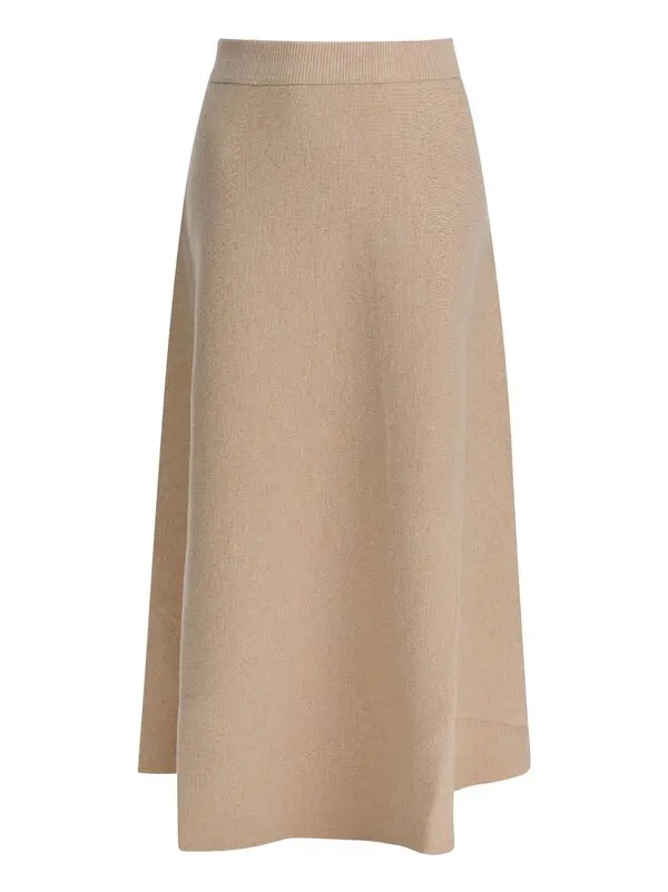 Max Mara Wool And Cashmere Flared Skirt - Beige