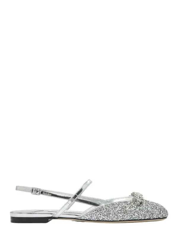JIMMY CHOO Belinda Slingback Ballet Flats - Silver