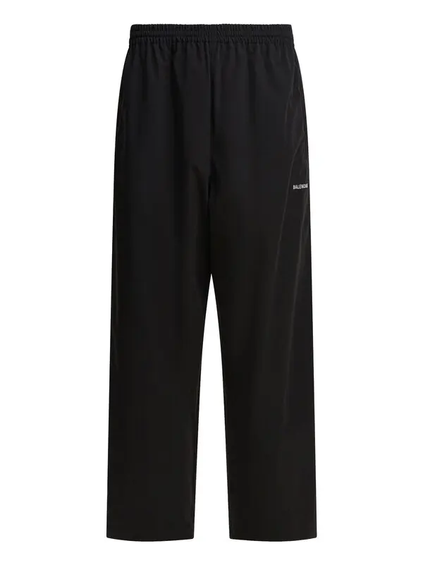 Balenciaga Sports Pants With Logo - Black